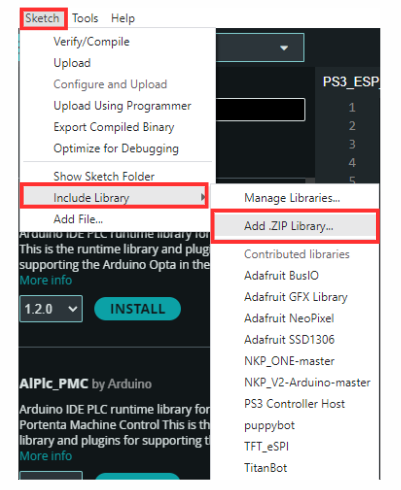 การติดตั้ง Library ของบอร์ด NKP_V2 ในโปรแกรม Arduino IDE - PrinceBot