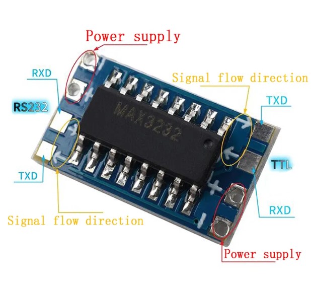 Mini MAX3232 RS232 to TTL Serial Port Leavel Converter Brush Module Connector MAX232 Flashing ...