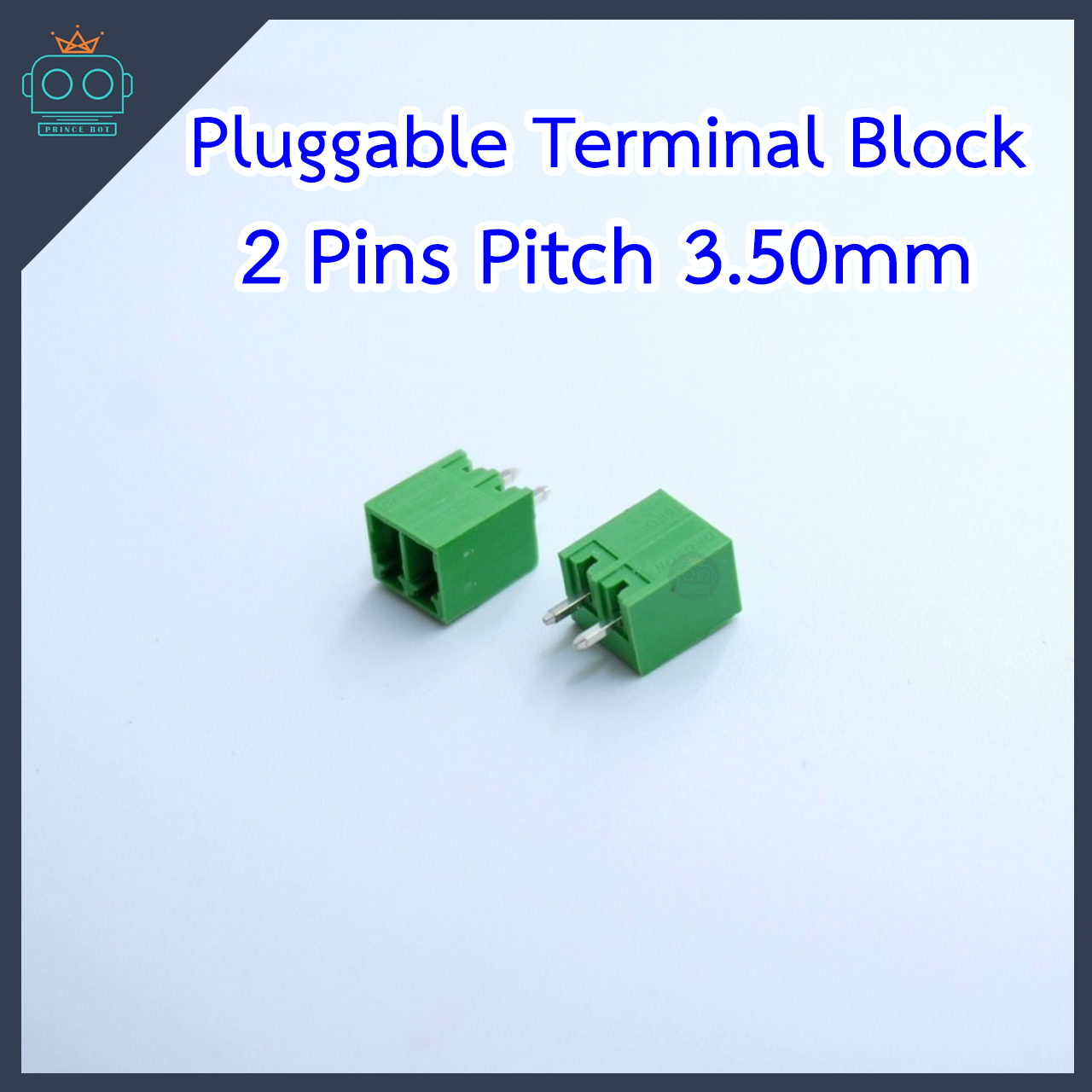 Pluggable Terminal Block 2 pins Pitch 3.50mm - PrinceBot