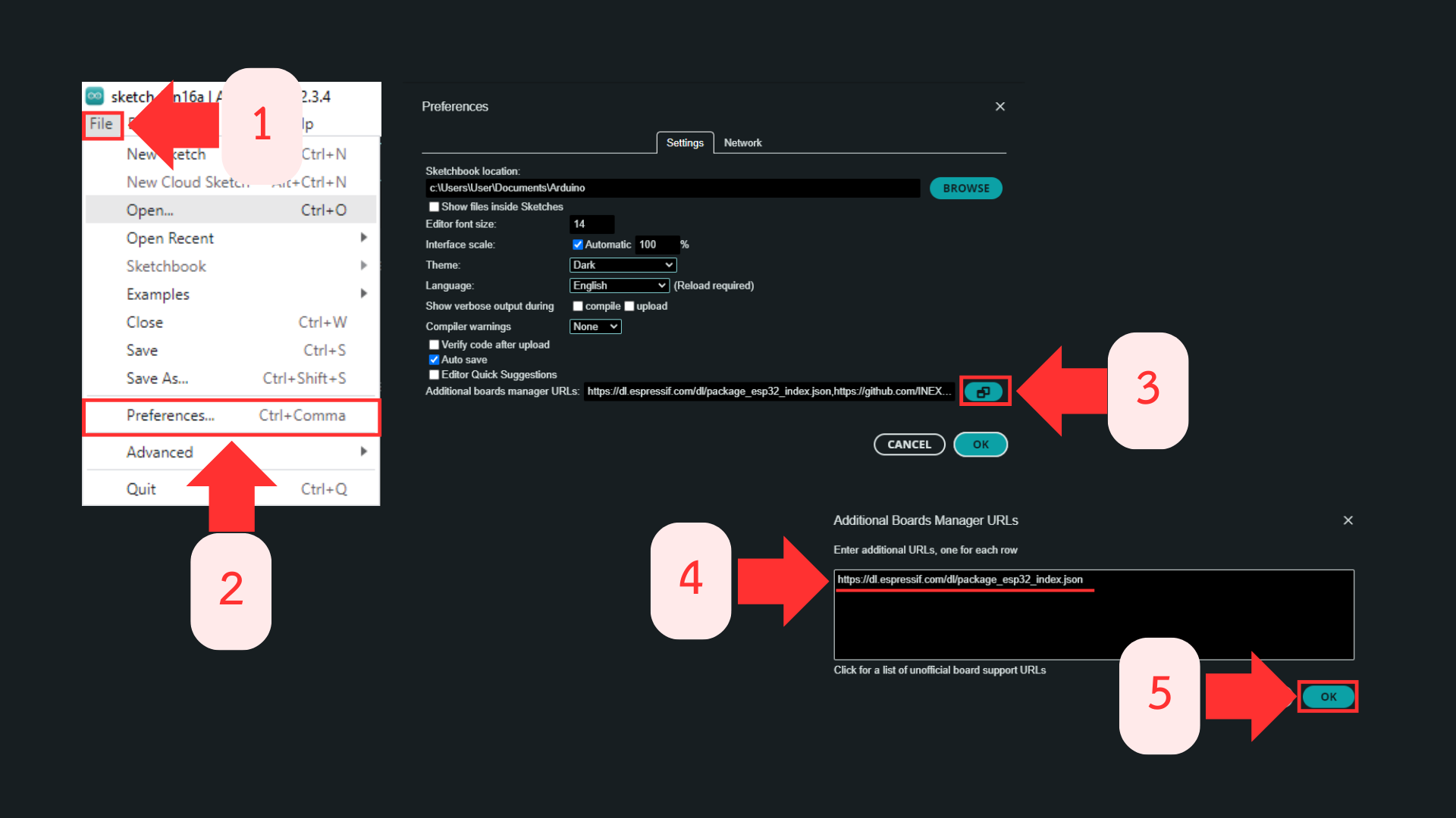 บทที่ 1 ติดตั้งโปรแกรม Arduino และ libraries ESP32 - PrinceBot